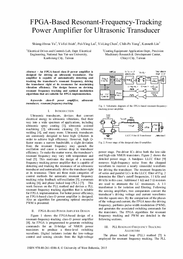 (PDF) FPGA-based resonant-frequency-tracking power amplifier for ... (PDF) FPGA-based resonant-frequency-tracking power amplifier for ...