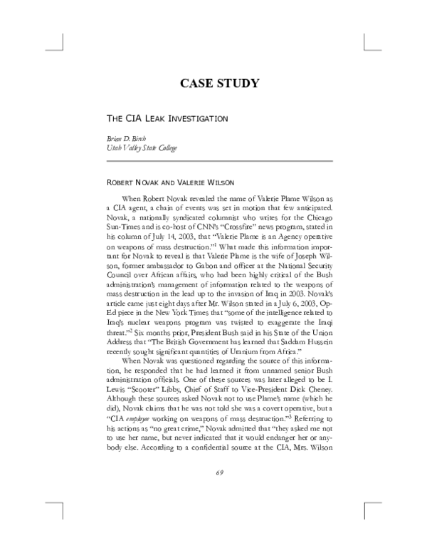 (PDF) The CIA Leak Investigation