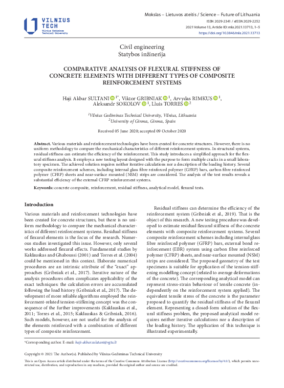 Pdf Comparative Analysis Of Flexural Stiffness Of Concrete Elements With Different Types Of