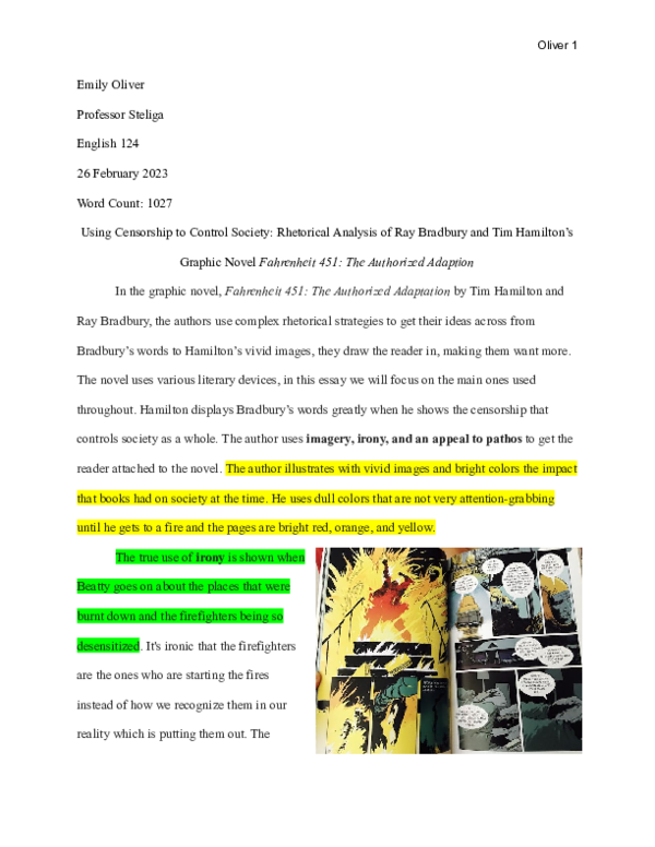 (PDF) Using Censorship to Control Society: Rhetorical Analysis of Ray ...