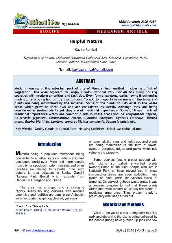 (PDF) Helpful Nature