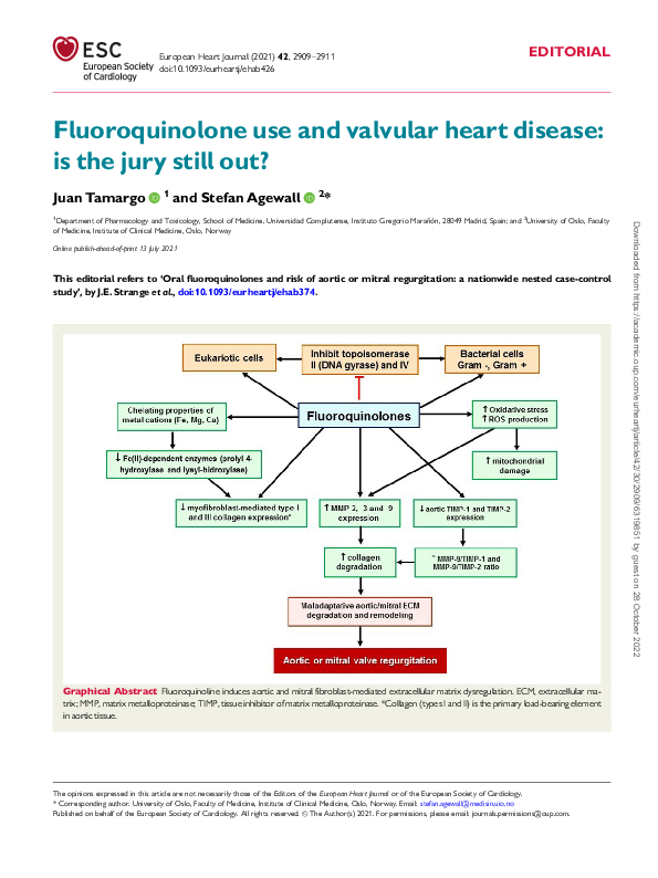 (PDF) Fluoroquinolone use and valvular heart disease: is the jury still out?