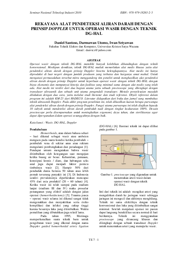 (PDF) Rekayasa alat pendeteksi aliran darah dengan prinsip Doppler ...
