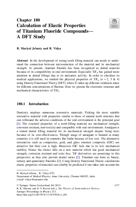 (PDF) Calculation of Elastic Properties of Titanium Fluoride Compounds ...