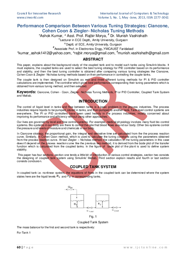 (PDF) Performance Comparison Between Various Tuning Strategies ...
