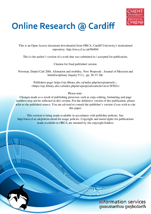 (PDF) Alienation and Mobility