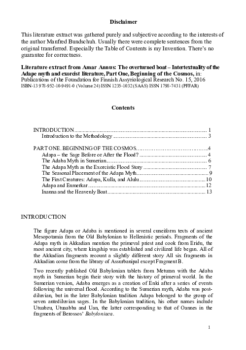(PDF) Literature extract from Amar Annus: The overturned boat ...