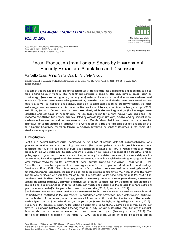 (PDF) Pectin Production from Tomato Seeds by Environment- Friendly ...