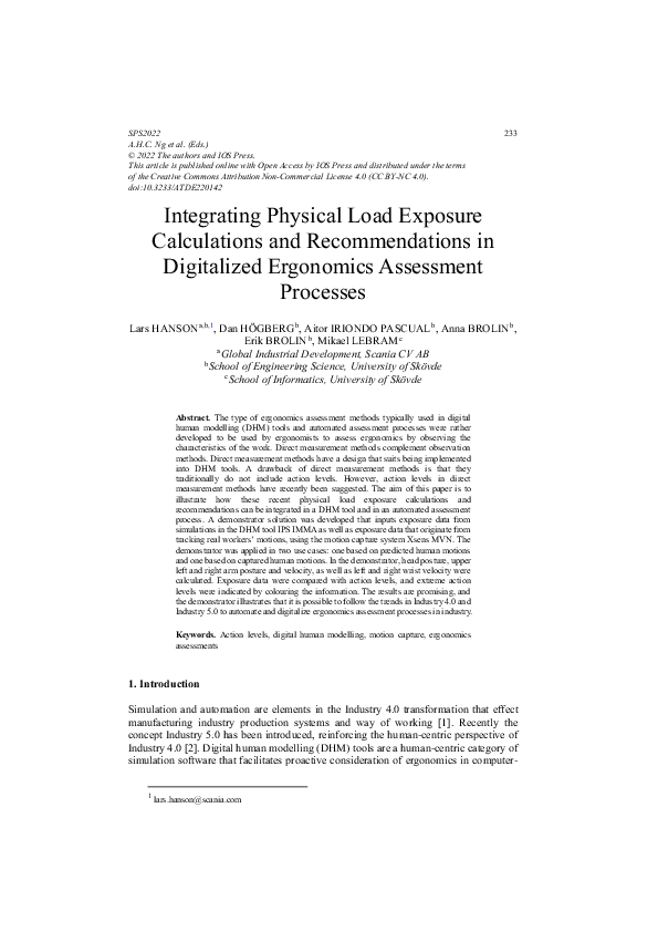 (PDF) Integrating Physical Load Exposure Calculations and ...