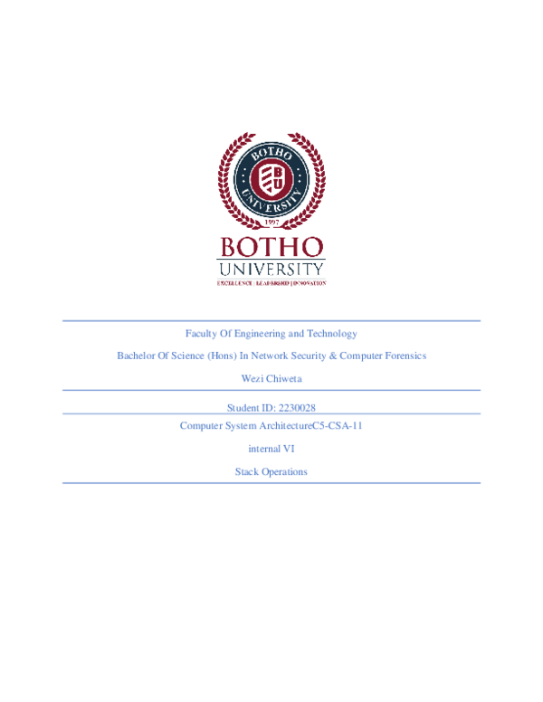 (PDF) CSA stack operations final Assignment