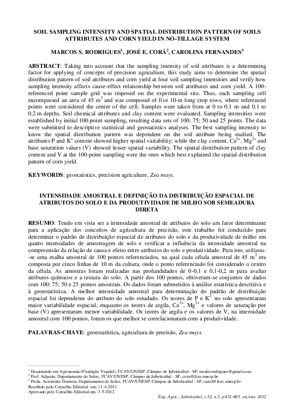 (PDF) Soil sampling intensity and spatial distribution pattern of soils ...