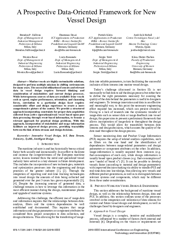 (PDF) A Prospective Data-Oriented Framework for New Vessel Design