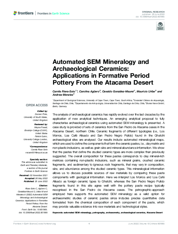 (PDF) Automated SEM Mineralogy and Archaeological Ceramics ...