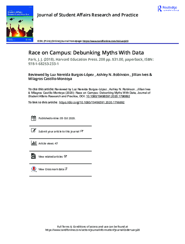 (PDF) Race on Campus: Debunking Myths With Data