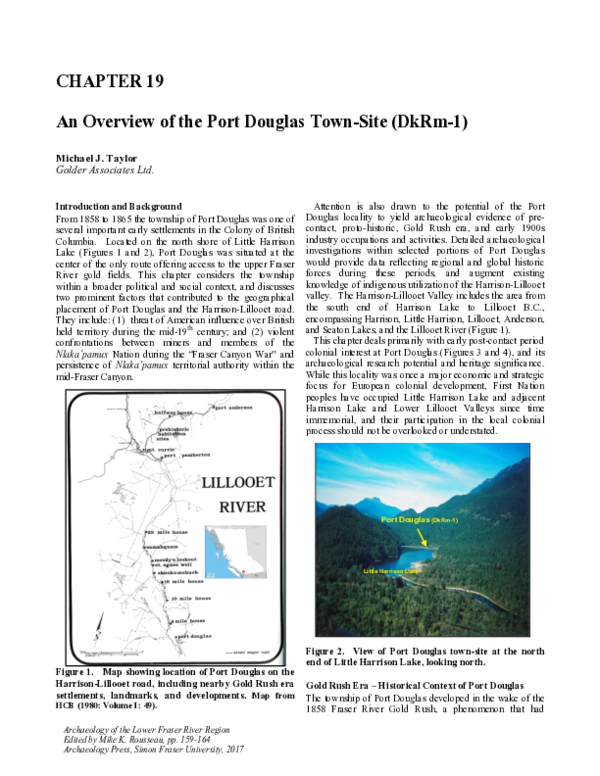 (PDF) Chapter 19. An Overview of the Port Douglas Town-Site (DkRm-1 ...
