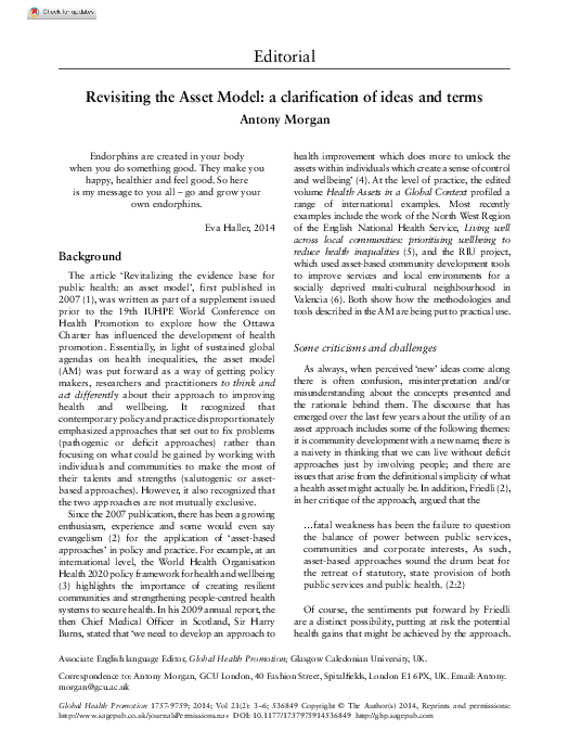 (PDF) Revisiting the Asset Model: a clarification of ideas and terms