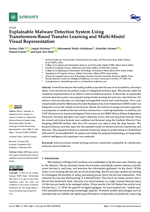 (PDF) Explainable Malware Detection System Using Transformers-Based ...