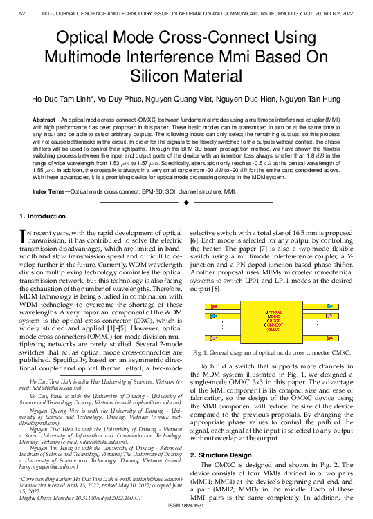 (PDF) Optical Mode Cross-Connect Using Multimode Interference Mmi Based ...