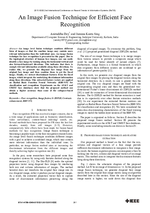 (PDF) An image fusion technique for efficient face recognition (PDF) An image fusion technique for efficient face recognition