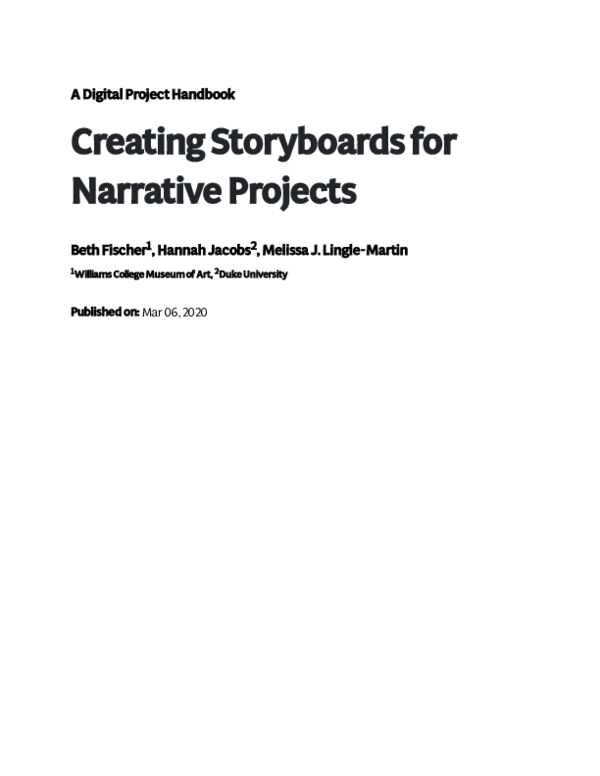 (PDF) Creating Storyboards for Narrative Projects