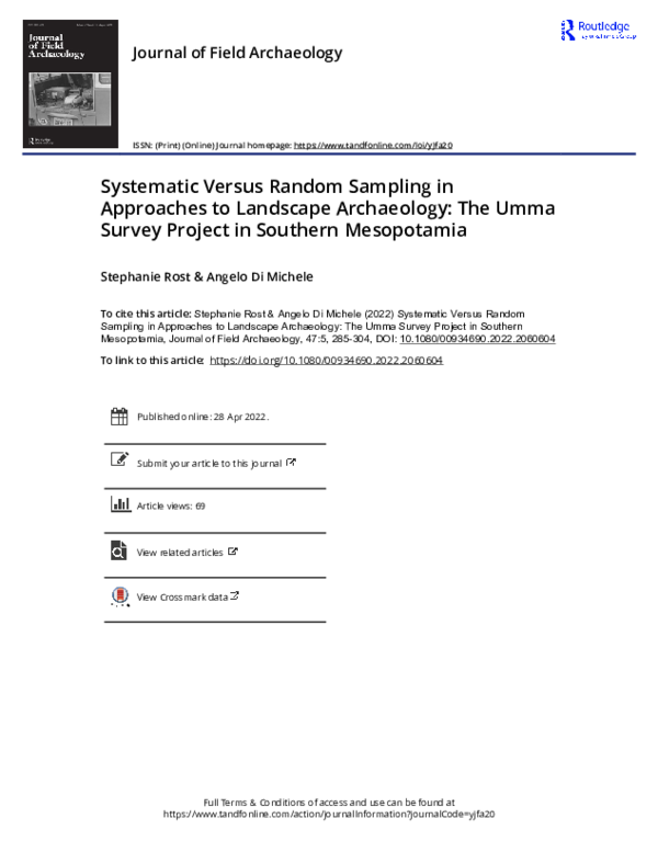 (PDF) Systematic Versus Random Sampling in Approaches to Landscape ...