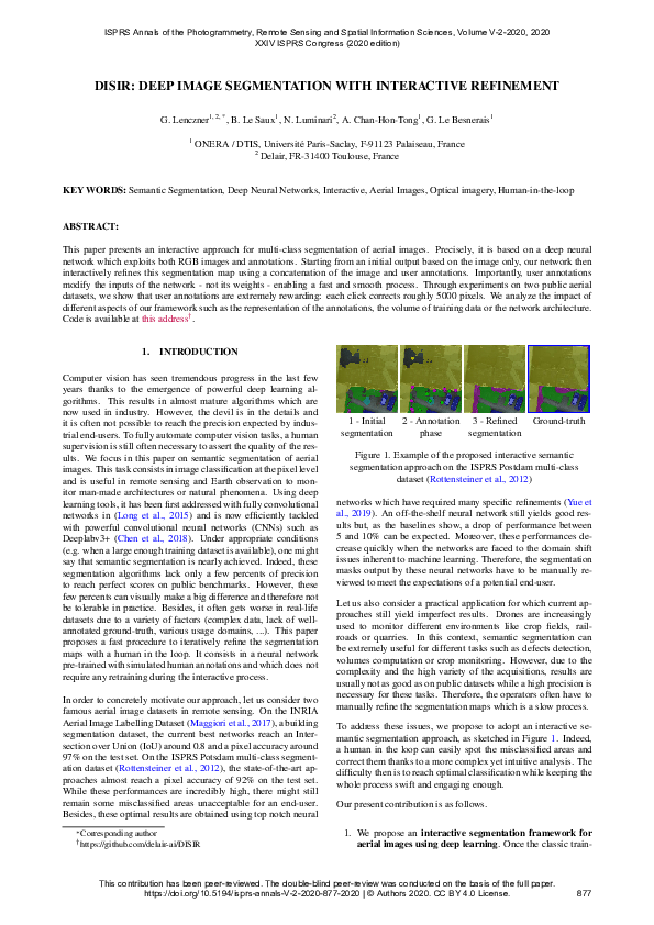 (PDF) Disir: Deep Image Segmentation with Interactive Refinement