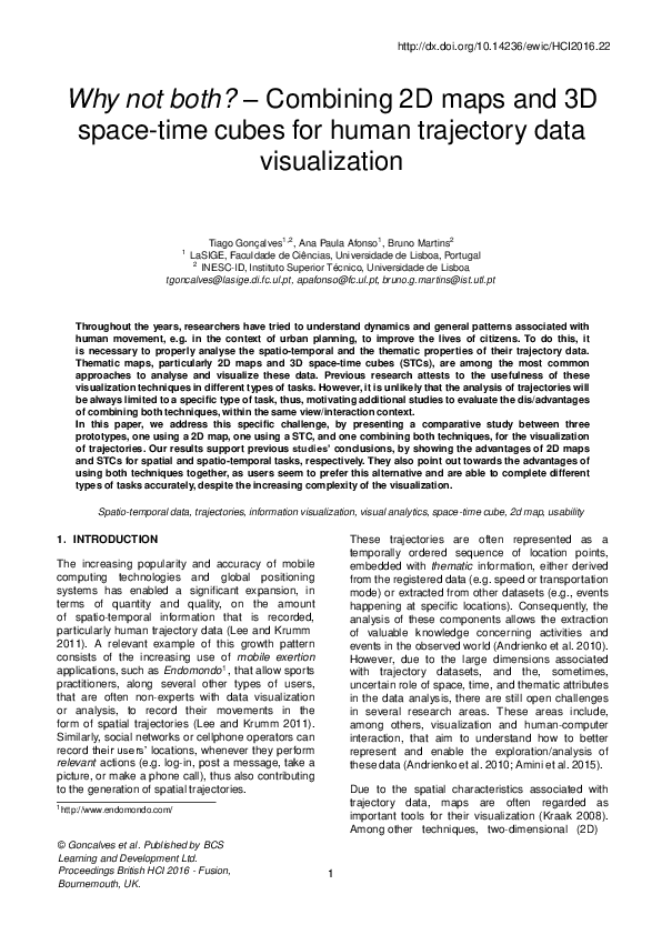 (PDF) Why Not Both? - Combining 2D Maps and 3D Space-time Cubes for Human Trajectory Data ...