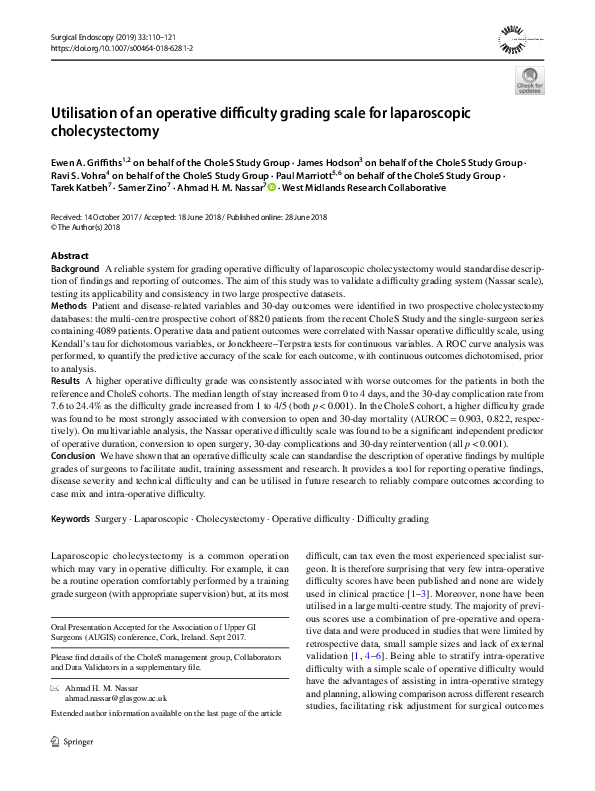(PDF) Utilisation of an operative difficulty grading scale for ...