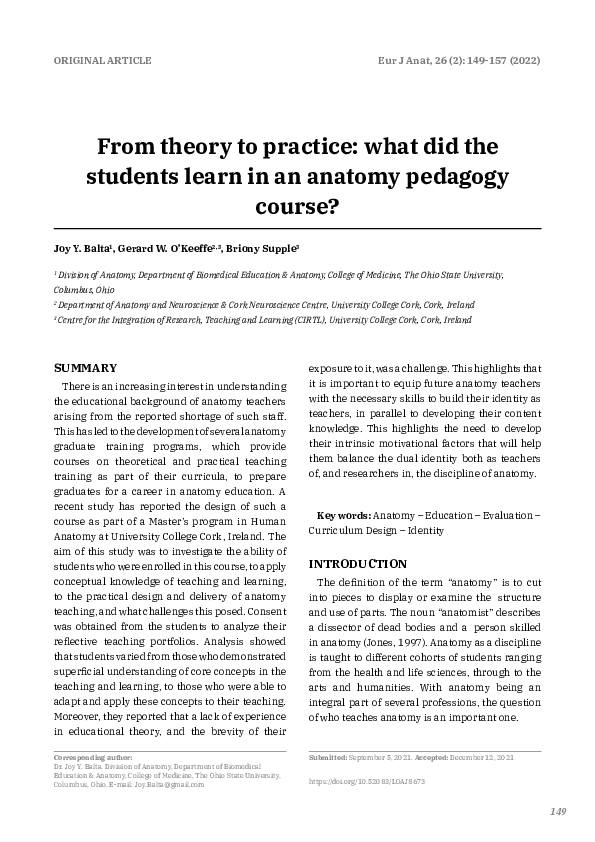 (PDF) From theory to practice: what did the students learn in an ...