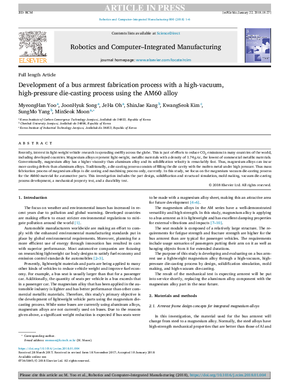 (PDF) Development of a bus armrest fabrication process with a high ...
