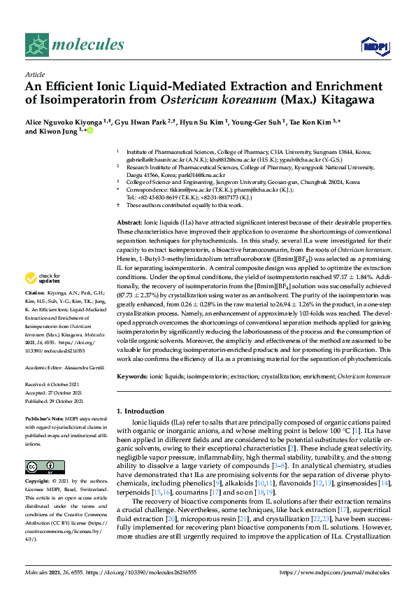 (PDF) An Efficient Ionic Liquid-Mediated Extraction and Enrichment of ...