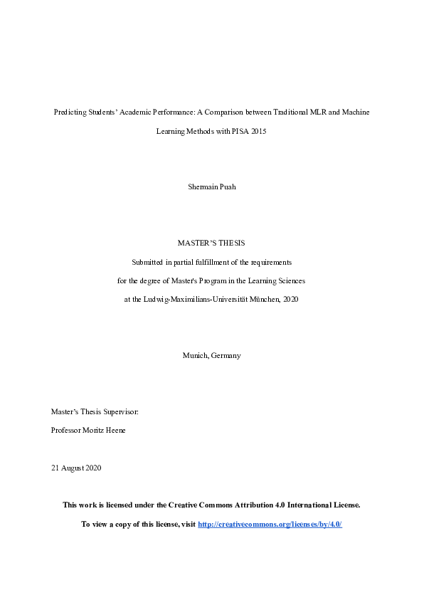 (PDF) Predicting Students’ Academic Performance: A Comparison between Traditional MLR and ...