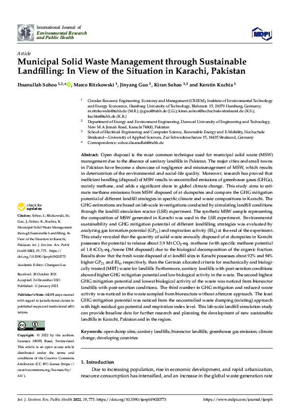 (PDF) Municipal Solid Waste Management through Sustainable Landfilling ...