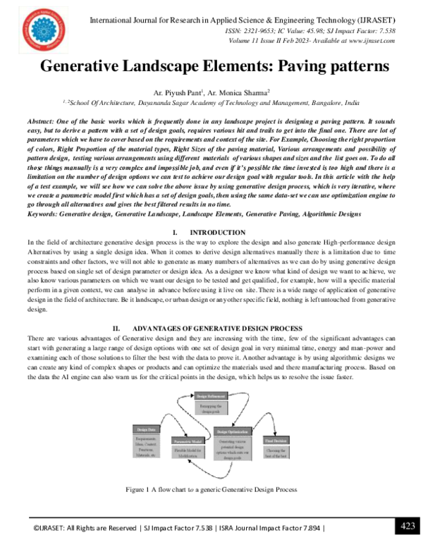 (PDF) Generative Landscape Elements: Paving patterns