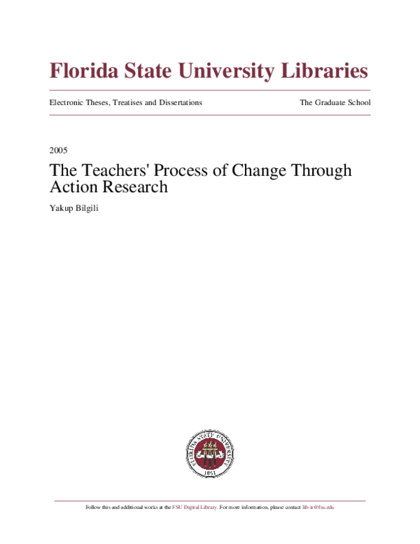 (PDF) The Teachers' Process of Change Through Action Research