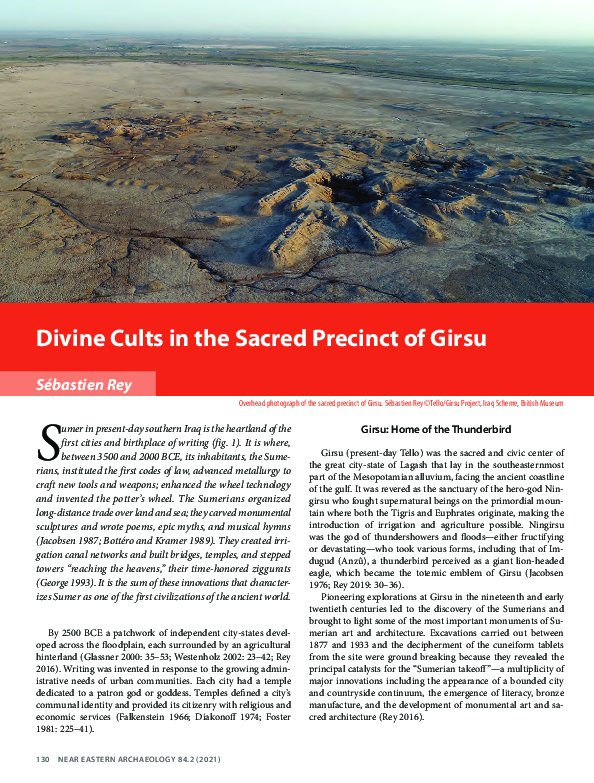(PDF) Divine Cults in the Sacred Precinct of Girsu