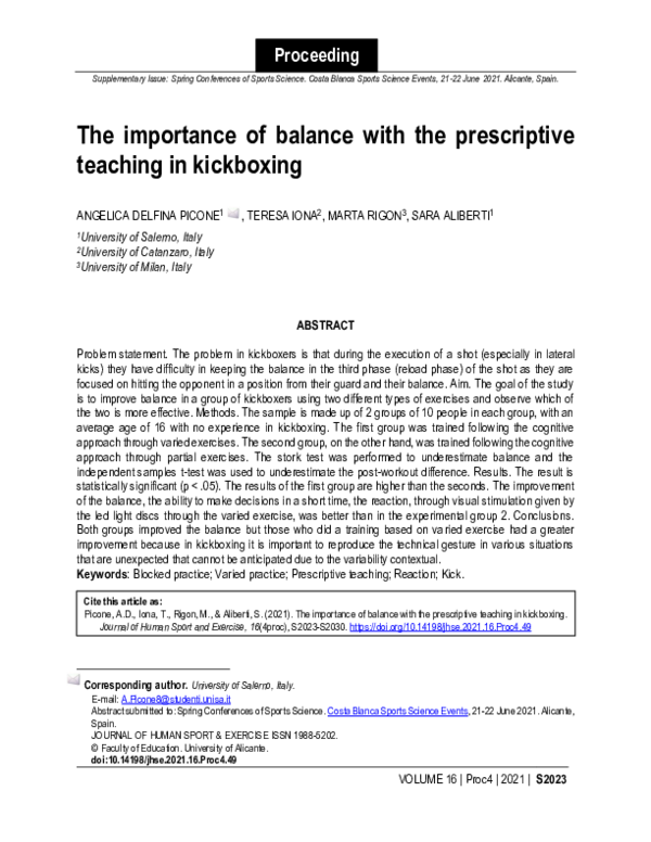 (PDF) The importance of balance with the prescriptive teaching in ...