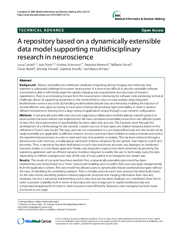(PDF) A repository based on a dynamically extensible data model supporting multidisciplinary ...