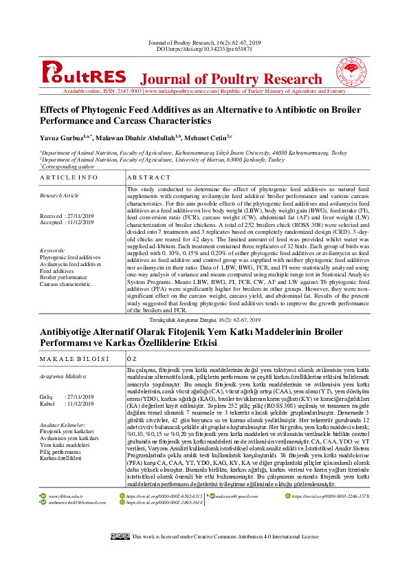 (PDF) Effects of Phytogenic Feed Additives as an Alternative to ...