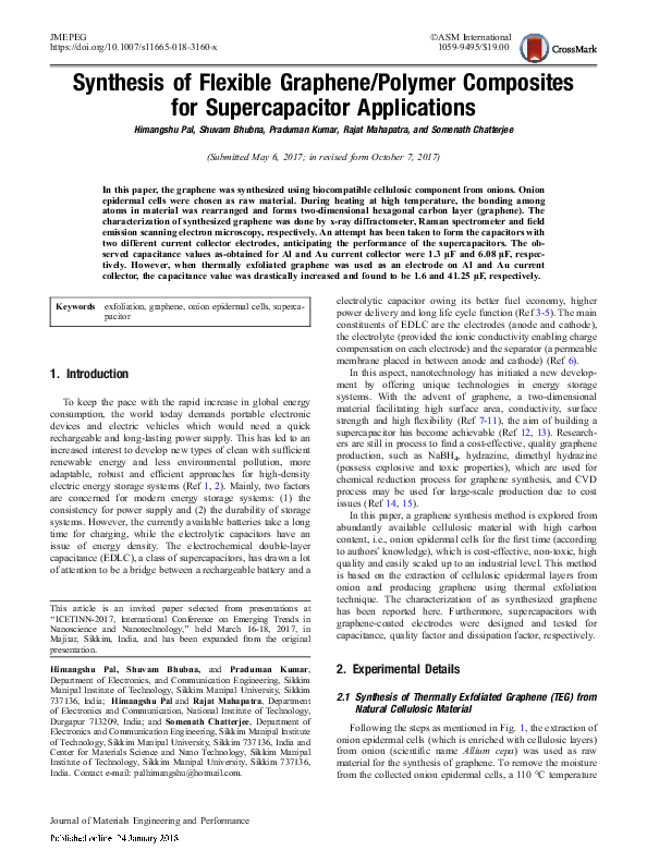 (PDF) Biocompatible Graphene Composites for Supercapacitors