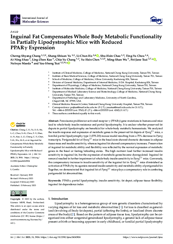 (PDF) Inguinal Fat Compensates Whole Body Metabolic Functionality in ...