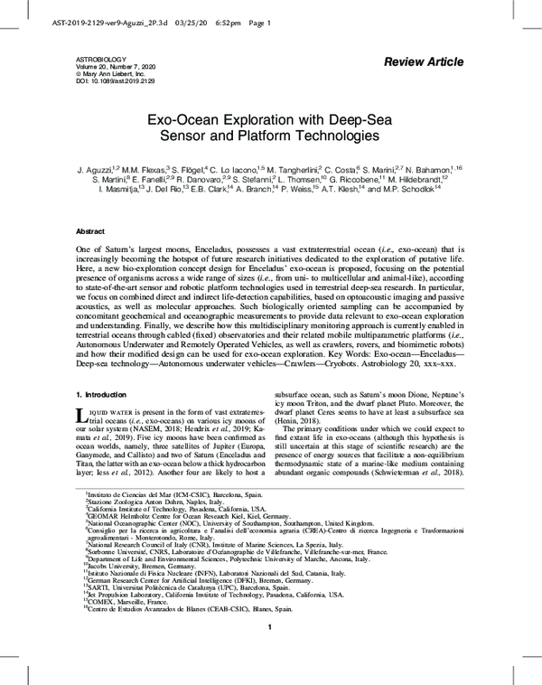 (PDF) Exo-Ocean Exploration with Deep-Sea Sensor and Platform Technologies