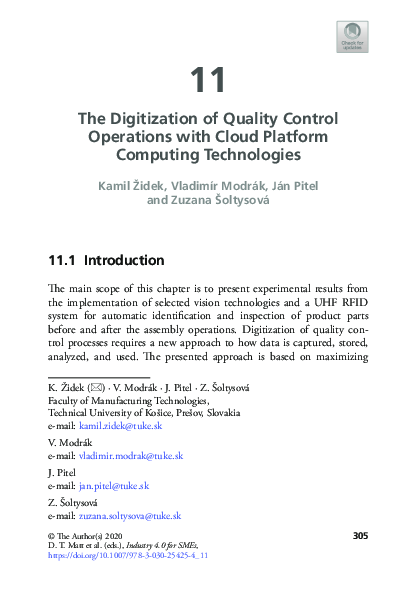 (PDF) The Digitization of Quality Control Operations with Cloud ...