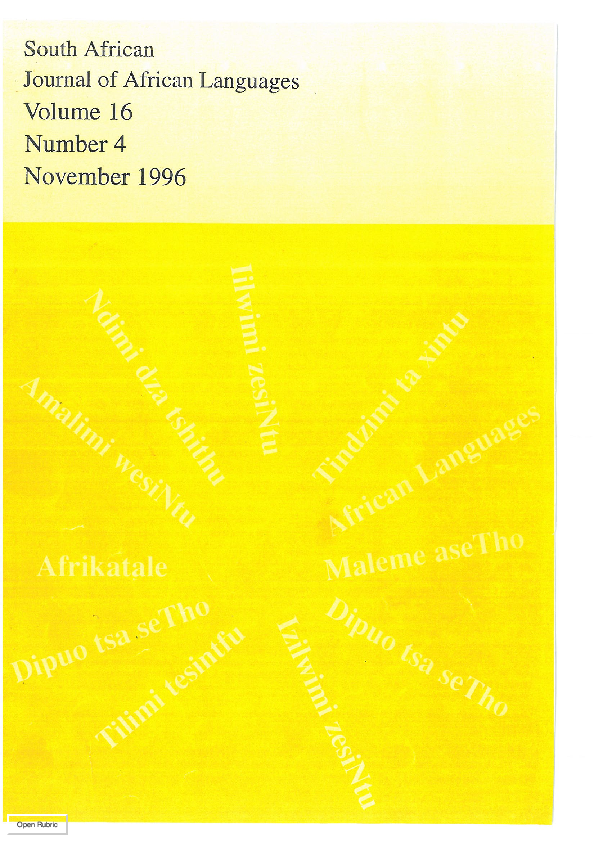 (PDF) The Narrative Perspective in Segoete's 'Monono ke Mohodi ke Mouwane.'