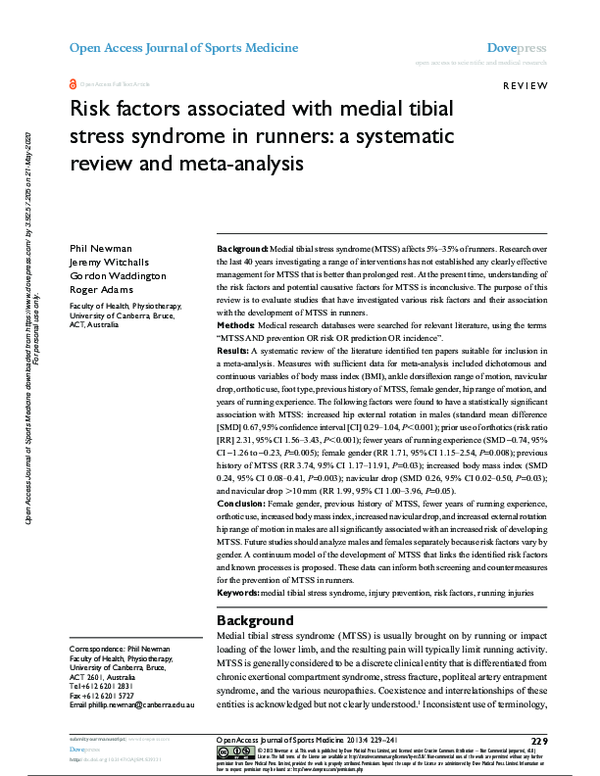 (PDF) Risk factors associated with medial tibial stress syndrome in ...