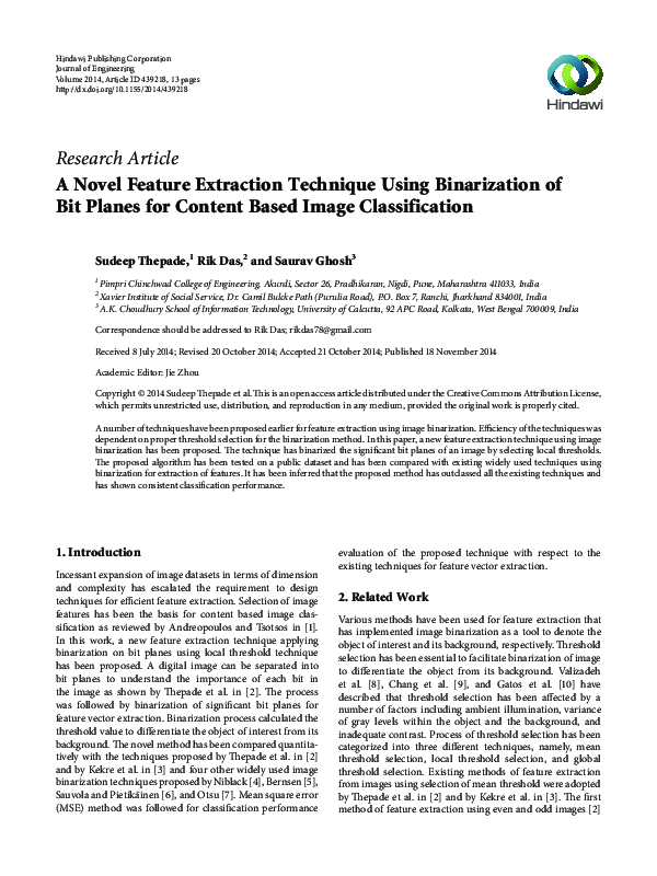(PDF) A Novel Feature Extraction Technique Using Binarization of Bit Planes for Content Based ...