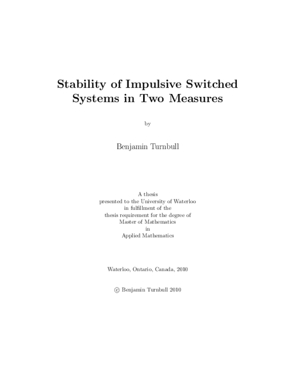 (PDF) Stability of Impulsive Switched Systems in Two Measures
