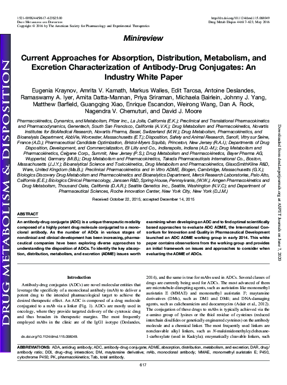 (PDF) Minireview Current Approaches for Absorption, Distribution ...