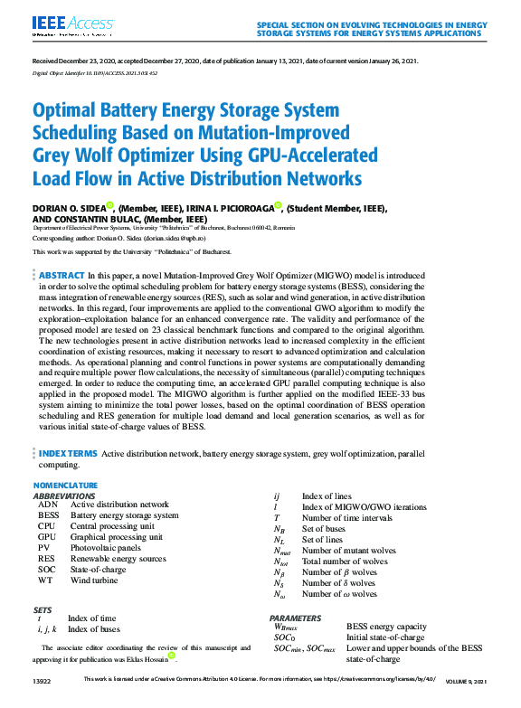 (PDF) Optimal Battery Energy Storage System Scheduling Based on Mutation-Improved Grey Wolf ...