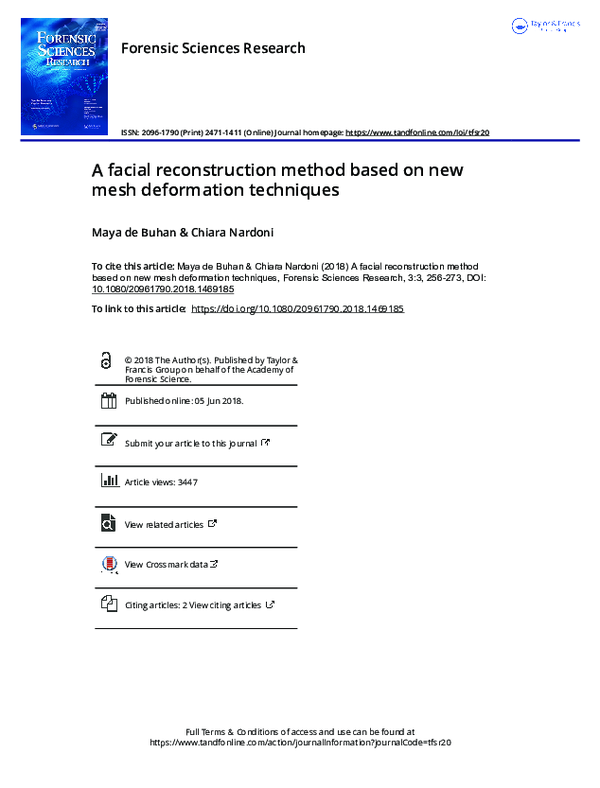 (PDF) A facial reconstruction method based on new mesh deformation ...